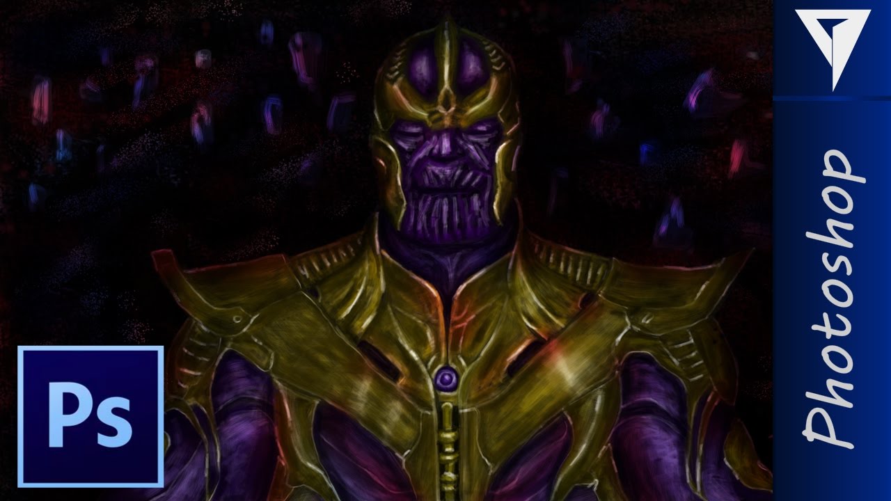 Drawing Avengers Infinity War : Thanos - How To Draw 3D | Marvel Comic ...