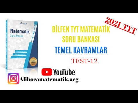 BİLFEN TYT MATEMATİK ÜNİTE DEĞERLENDİRME TEST-12 ÇÖZÜMLERİ #bilfen #matematik #tyt