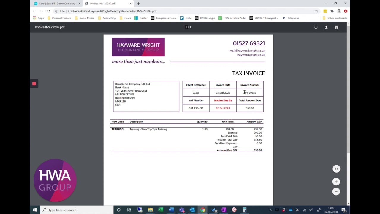 Entering a purchase onto Xero - YouTube