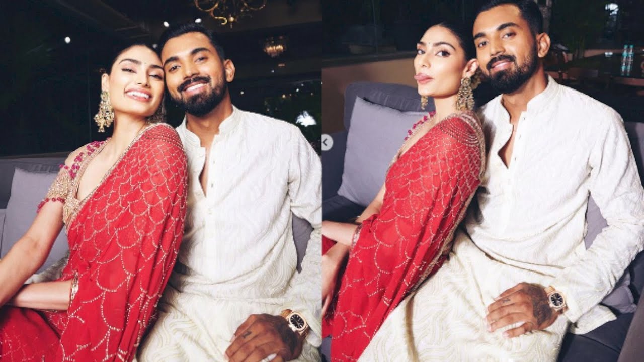KL Rahul with Wife Athiya Shetty attend Ambani Family’s Ganpati Darshan ...
