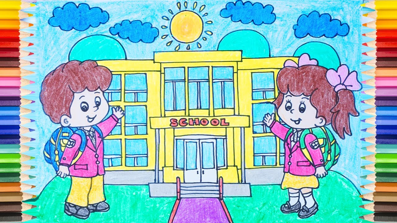 Describe Your School - Draw School ! Happy Morning To School - YouTube