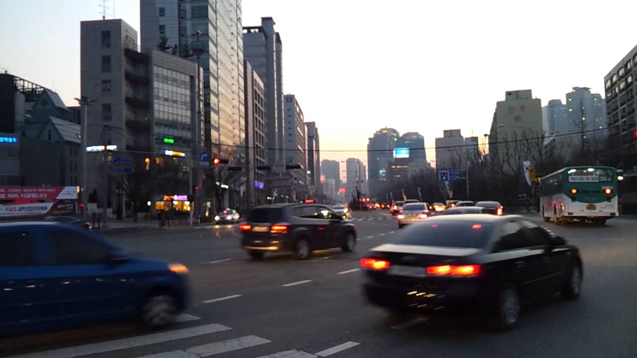 Songpa district Jamsil dong road in South Korea Seoul - YouTube