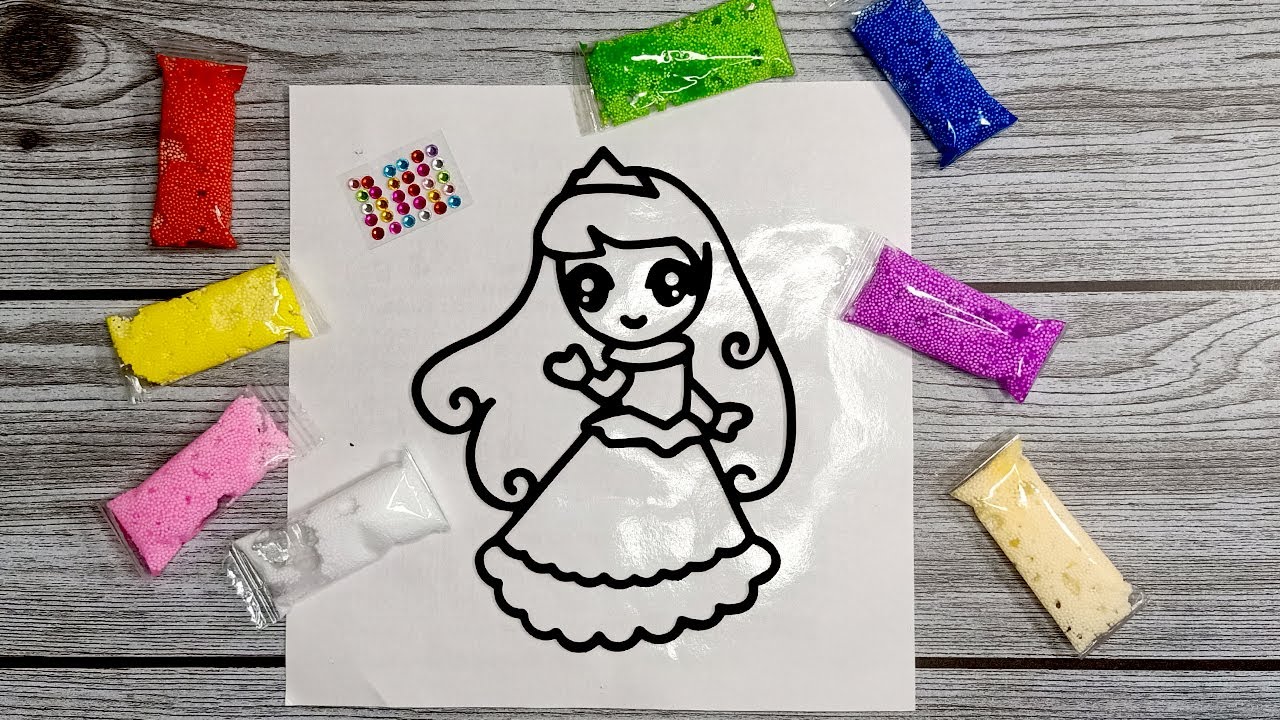 Bermain Slime | Mewarnai Princess Pakai Slime | JOLUBI - YouTube