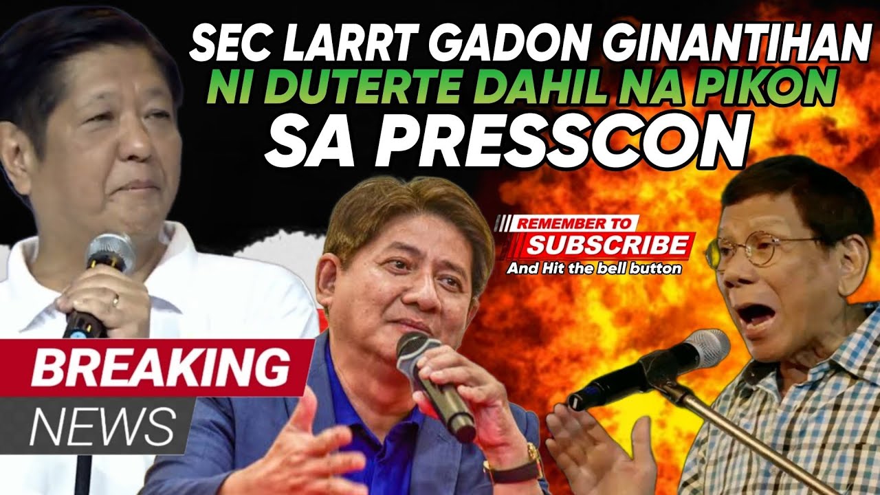 HETO NA MARCOS JR. DUTERTE NA PIKON KAY SEC LARRY GADON SA PRESSCON ...