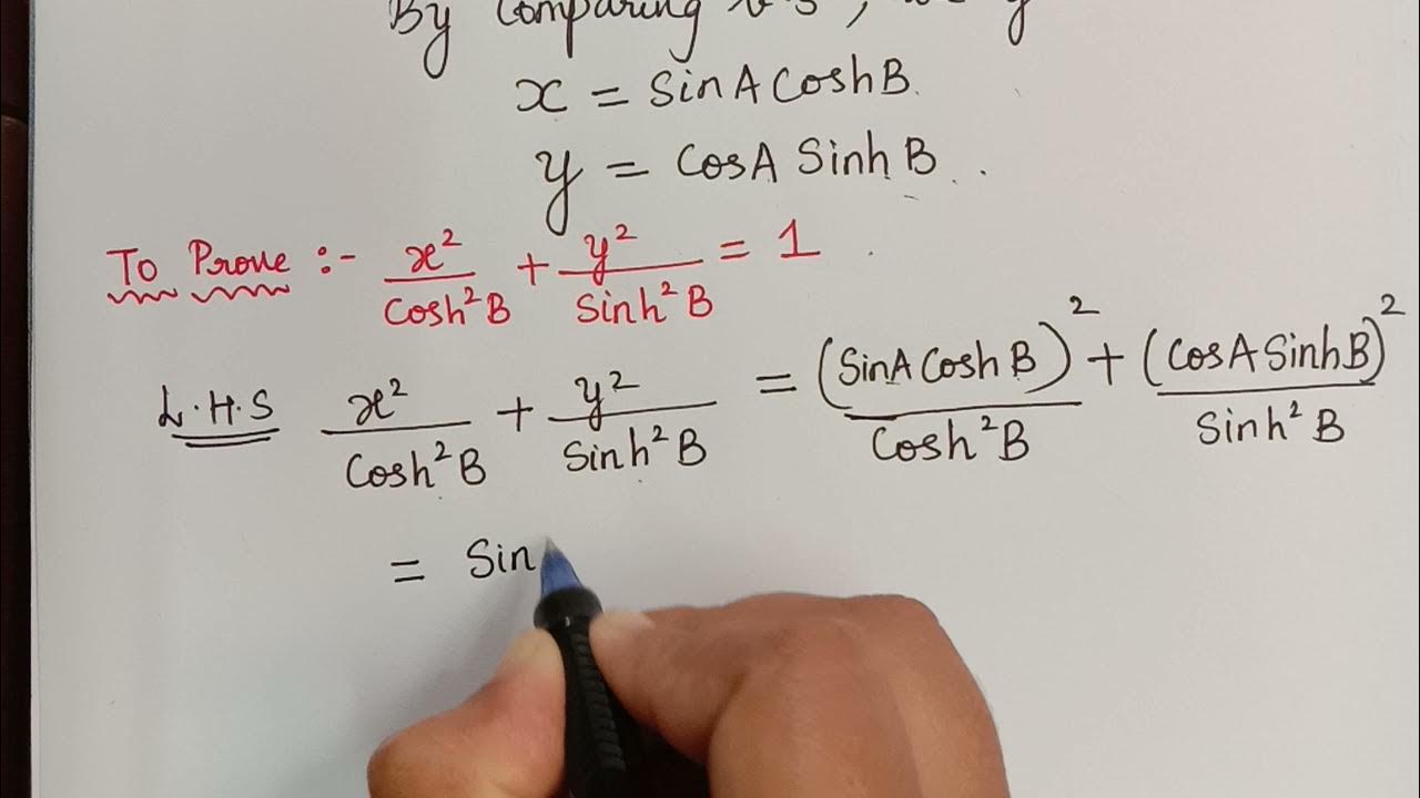 hyperbolic functions|problem 2 - YouTube