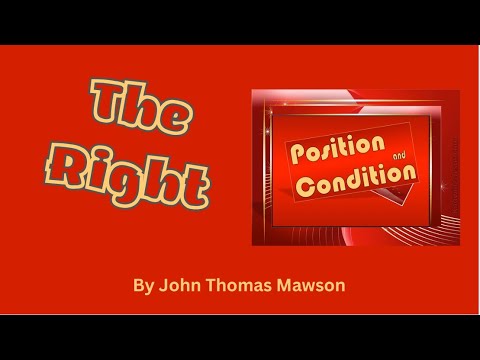 The Right Position and Condition, by J T Mawson - YouTube