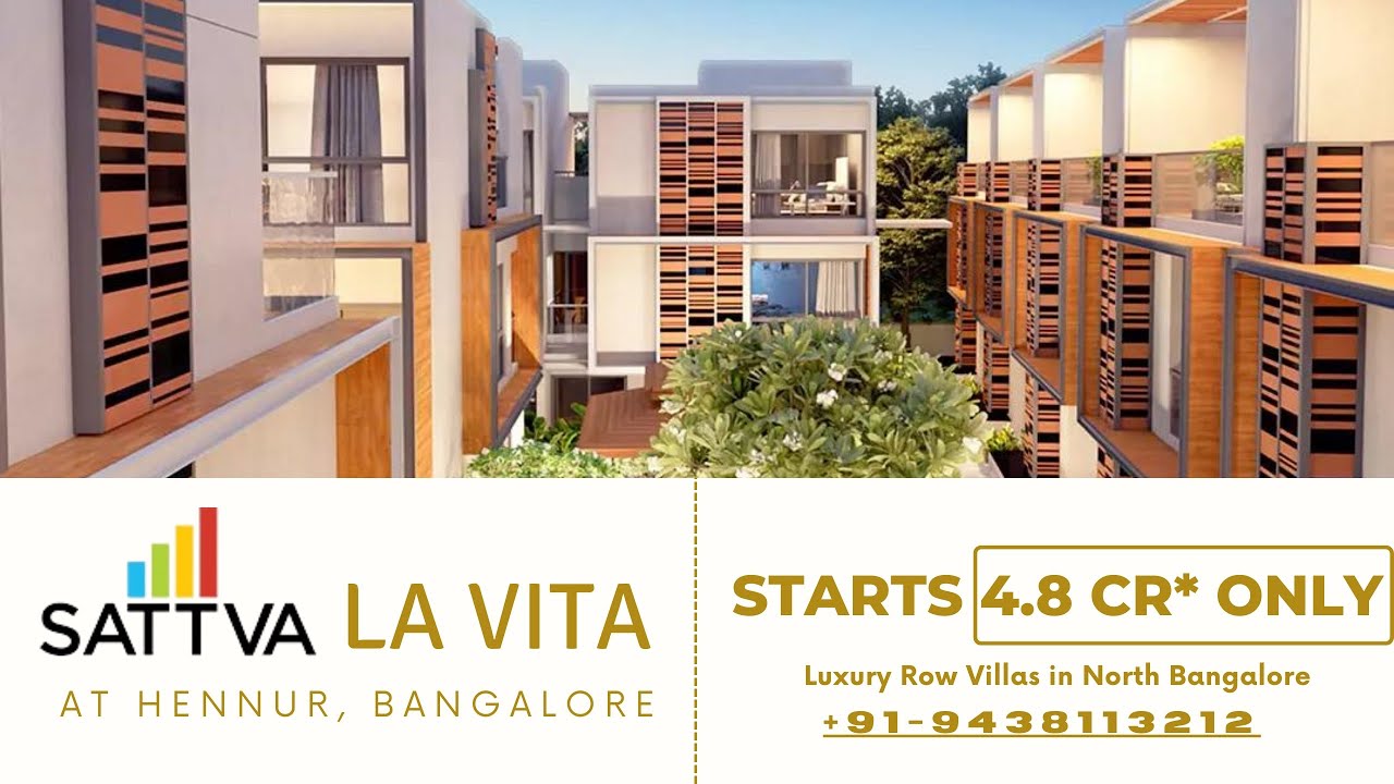 Sattva La Vita Villas in Hennur Bangalore | Sattva Luxury Villas in ...