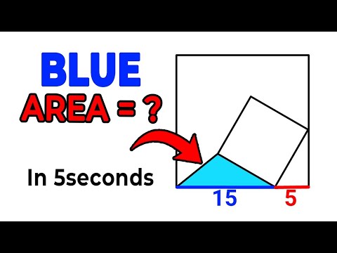 Can You Find the Blue Area in Just 5 Seconds? #geometryPuzzle