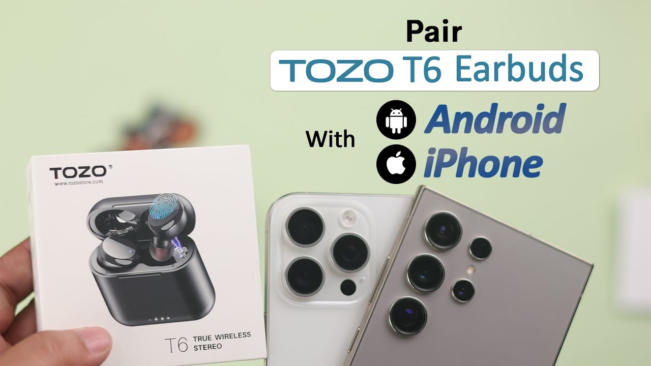 How to Connect/ Pair Tozo T6 Earbuds to Android [iPhone] - YouTube
