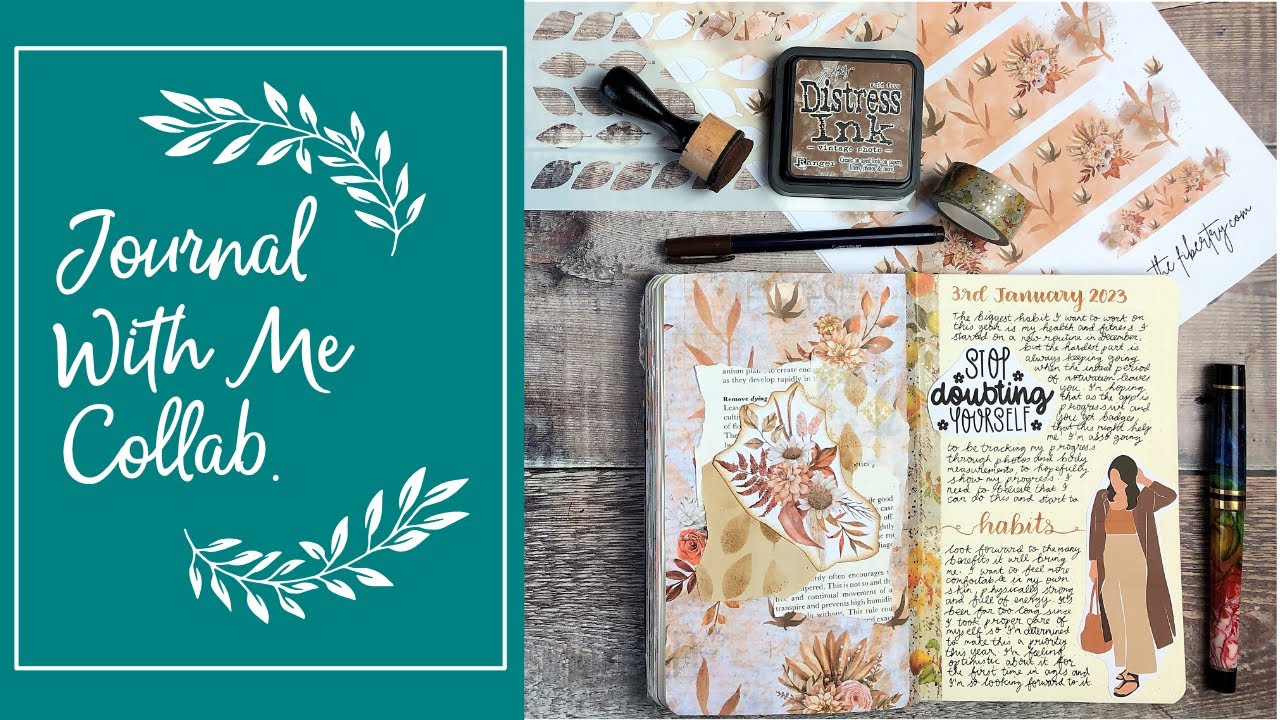 Journal With Me 📔 Process Video 🖊 Collab with Trish - YouTube