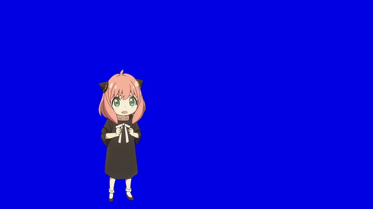 "Anya Likes Peanuts~" Spy X Family |【Blue Screen/Chroma Key】 - YouTube
