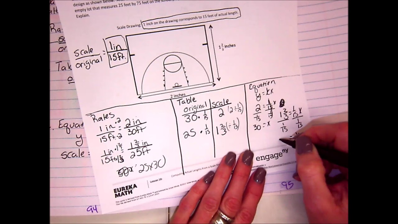 Computing Actual Length from Scale Drawings 2nd Hour - YouTube