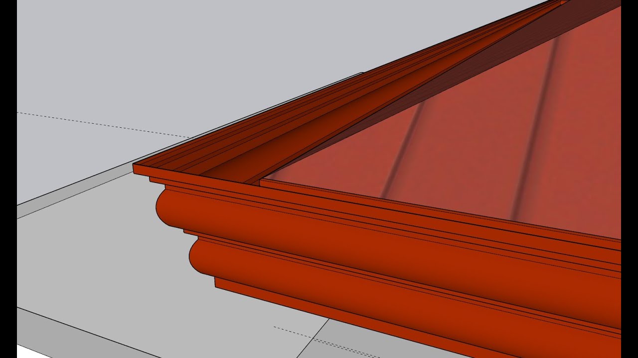 how to make gutter on sketchup - YouTube