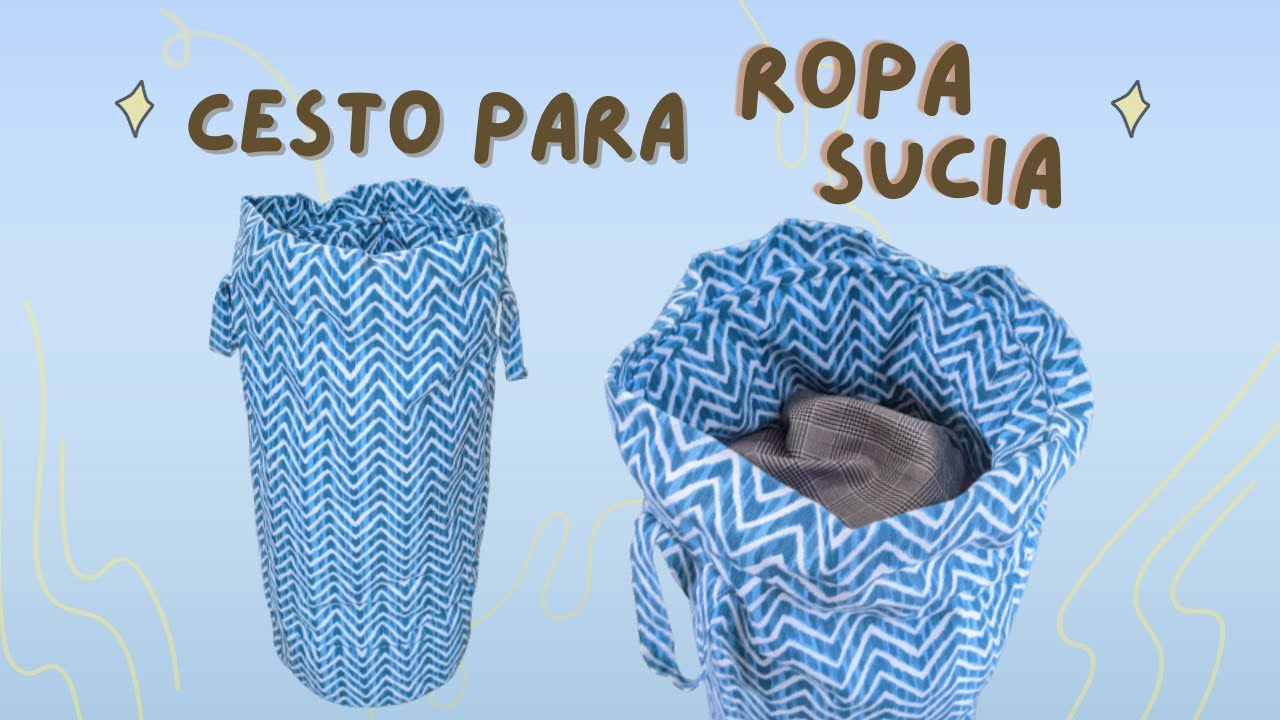 CESTO PARA ROPA SUCIA | tutorial paso a paso - YouTube
