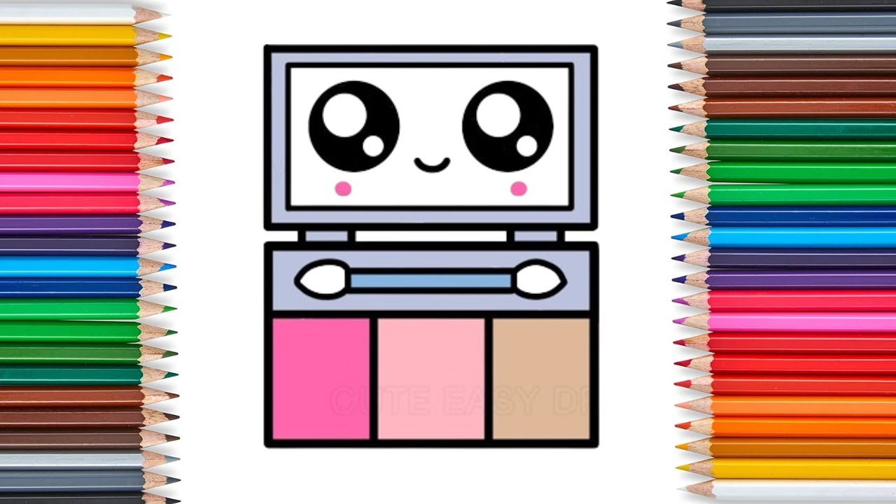 HOW TO DRAW A CUTE MAKEUP, DRAW CUTE THINGS - YouTube
