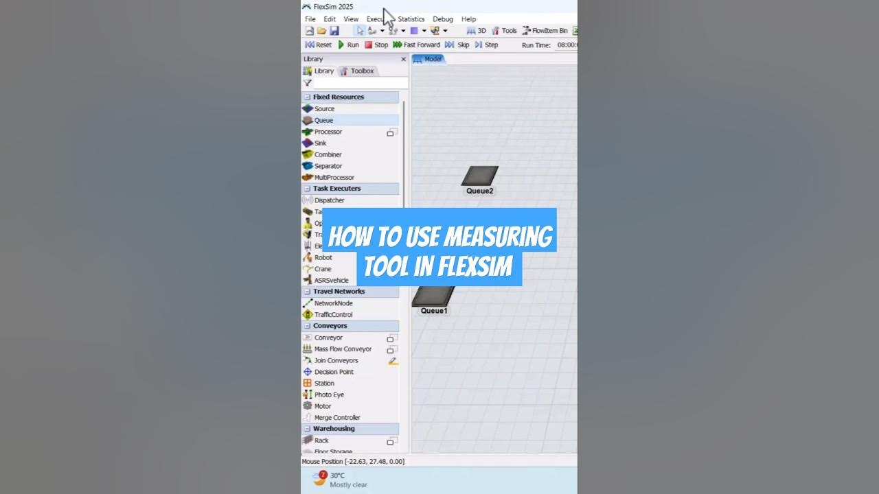 How to Use Measuring Tool in FlexSim - YouTube