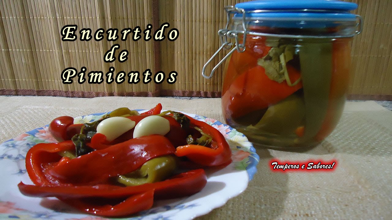 Receta fácil de Encurtido de Pimientos - YouTube