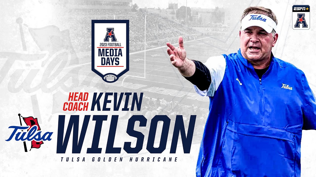 American Football Media Day: Tulsa Head Coach Kevin Wilson - YouTube