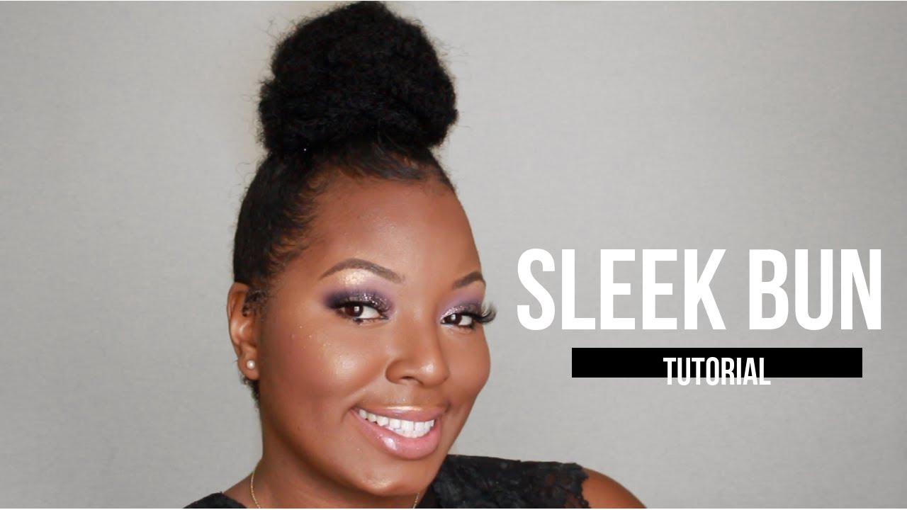Easy natural sleek bun tutorial ft. Femi Hair - YouTube
