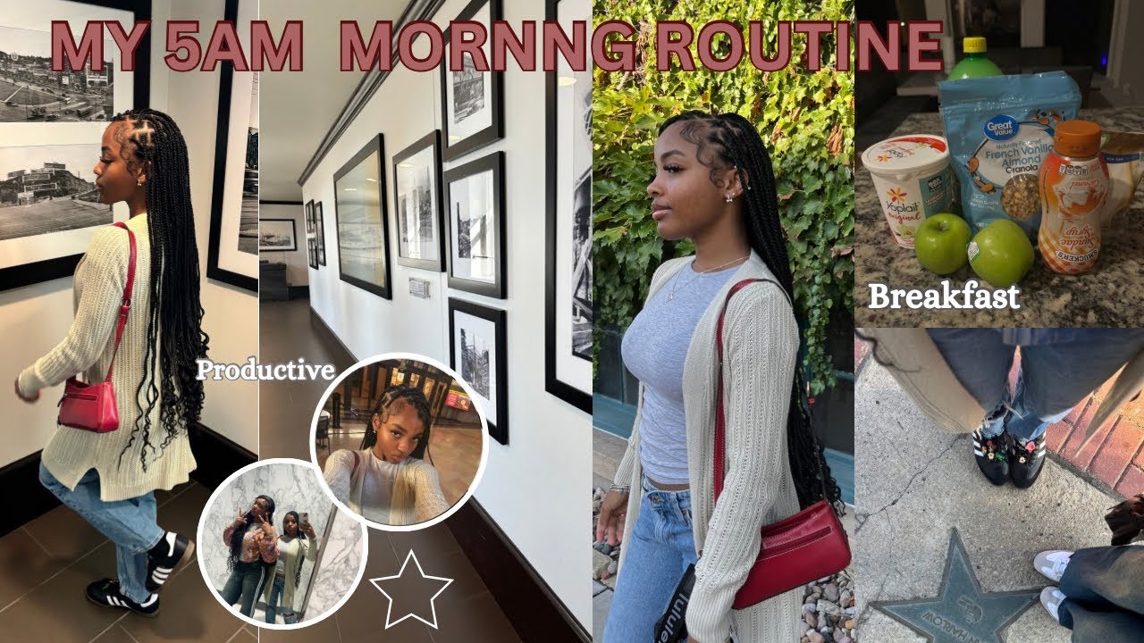 MY 5AM MORNING ROUTINE- BREAKFAST -DOWNTOWN -GRWM- BESTFRIEND - YouTube