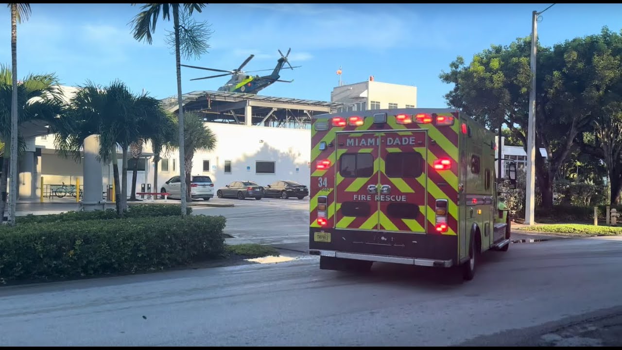 Miami Dade Fire Rescue Medevac Helicopter and Rescue 34 | Ryder Trauma ...