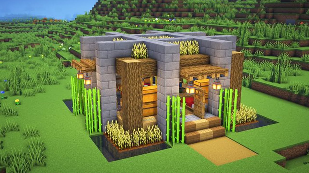 Minecraft Simple Survival House Tutorial - YouTube