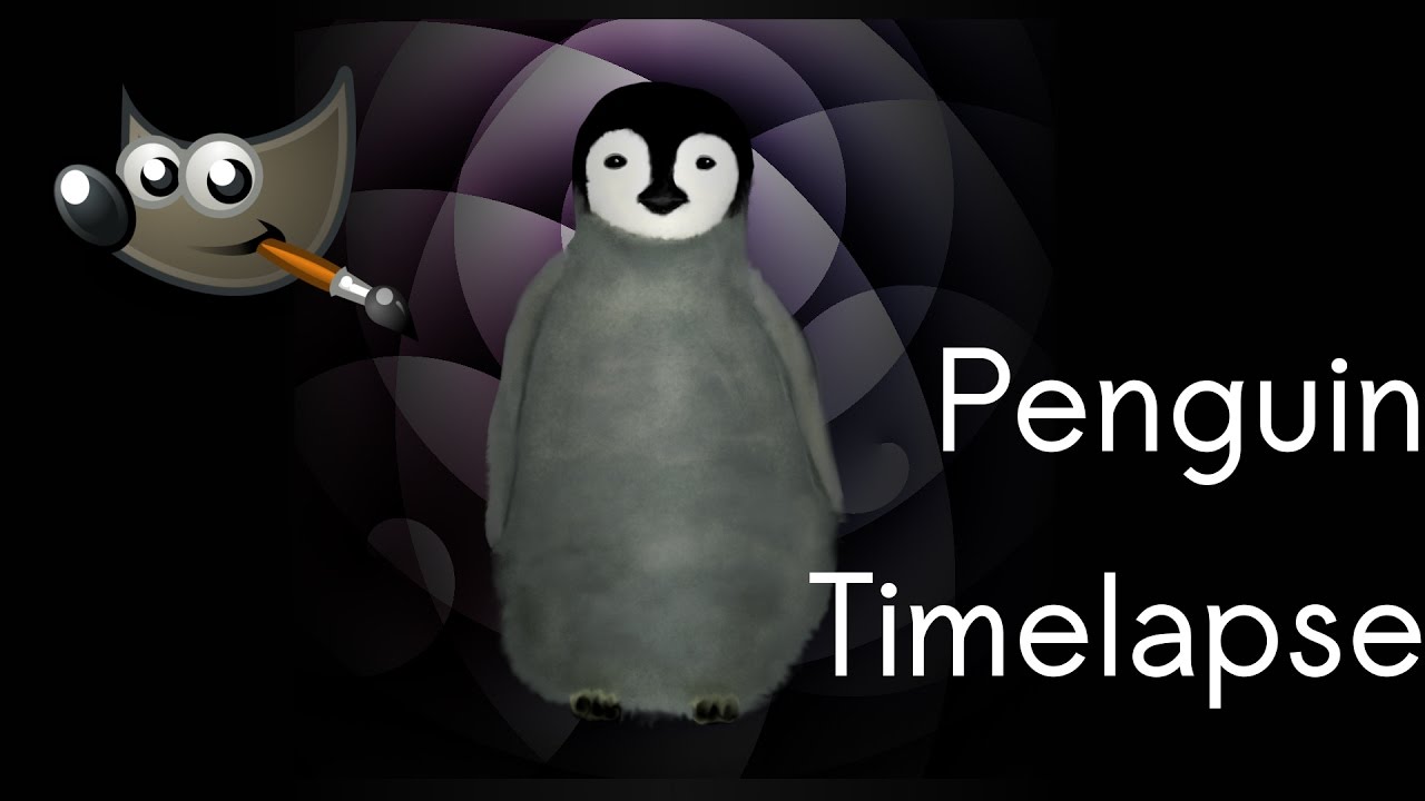 GIMP Penguin Baby Timelapse - YouTube