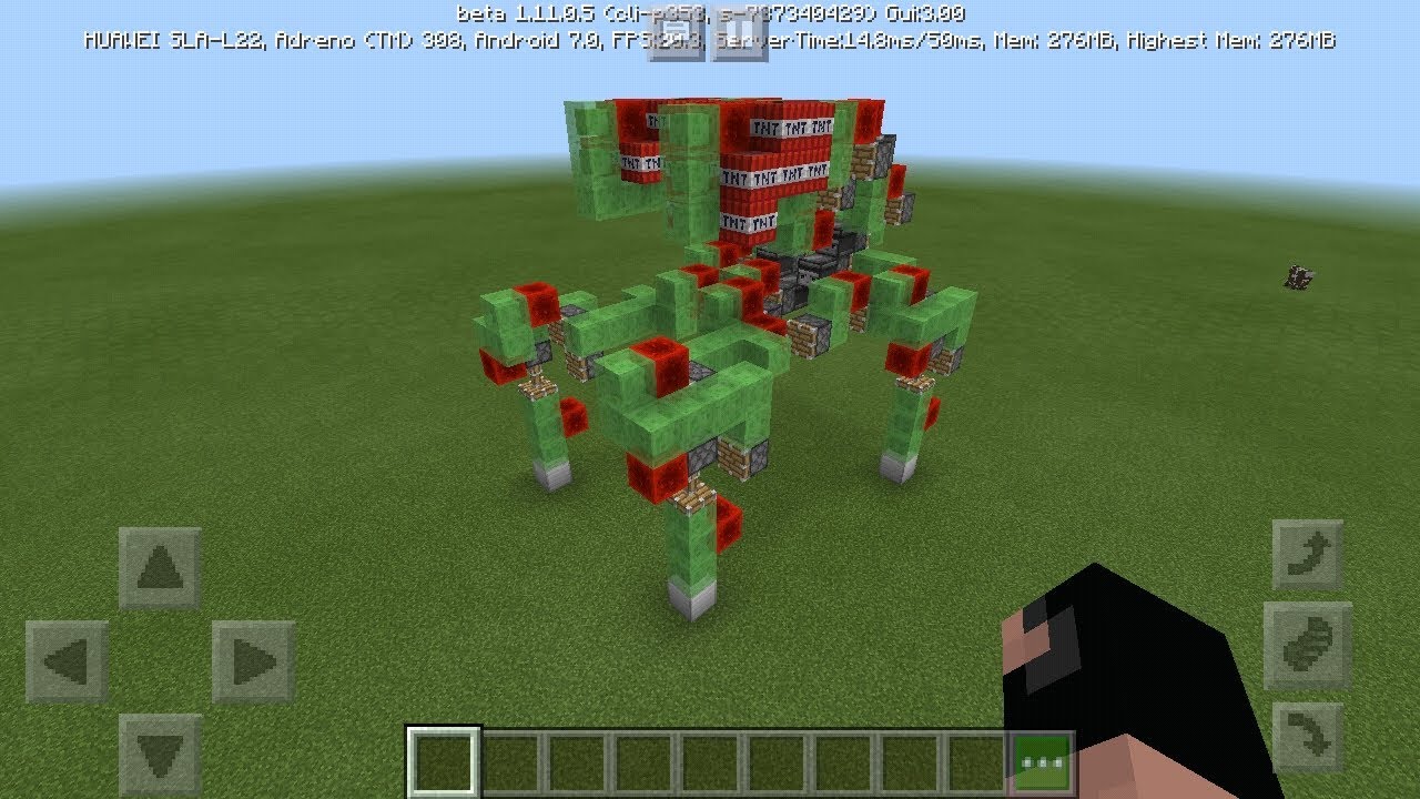 MCPE: slime block robot tutorial #5;робот жасау #5. - YouTube