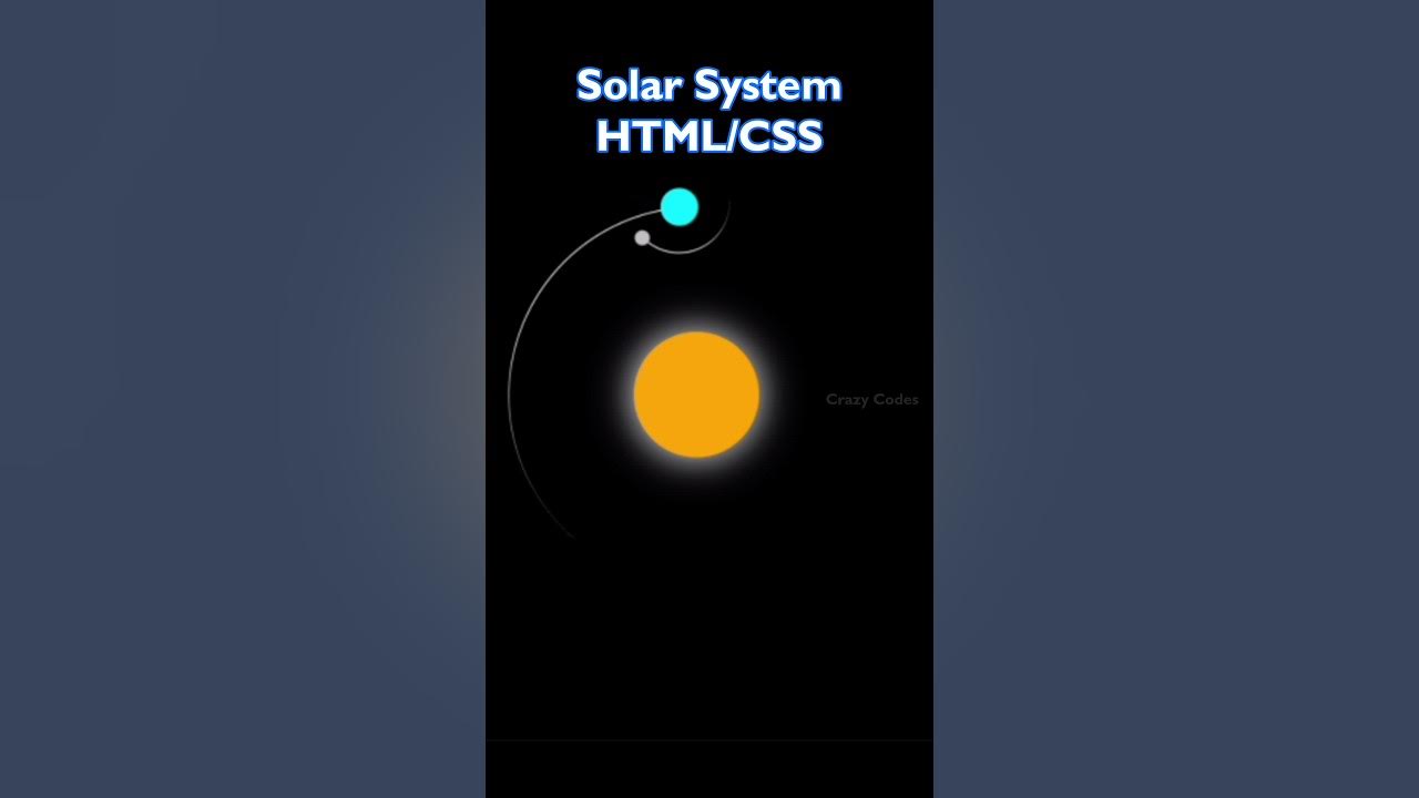 Solar System Animation in HTML&CSS|Crazy Codes|html&css tamil|Python Tamil #solarsystem #html # ...
