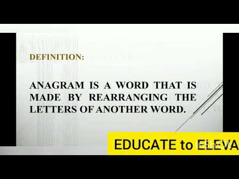 Anagram /What is Anagram? /Definition anagram - YouTube