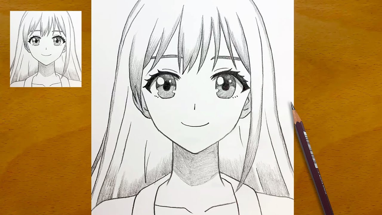 How to Draw a Beautiful Anime Girl | Step-by-Step Sketch Process - YouTube