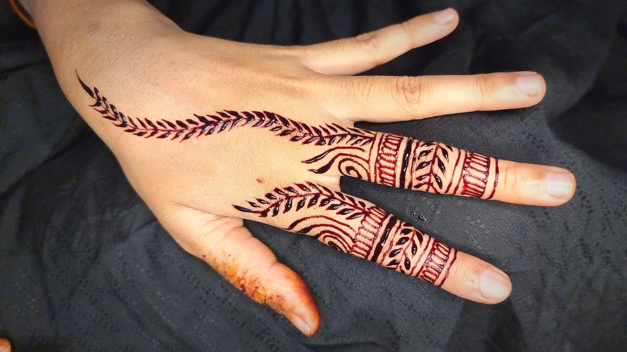 Simple Fingers Mehndi Design | Best Arabic finger mehndi design @Mehndi ...