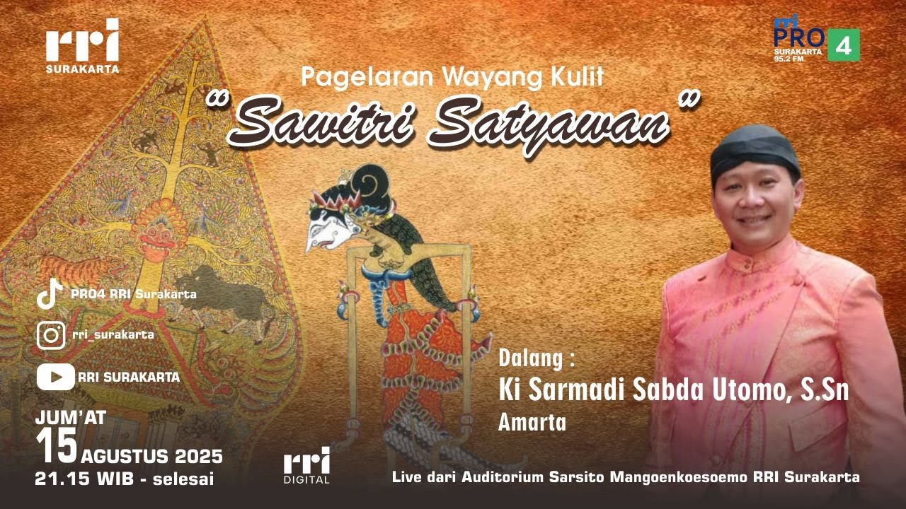 SAWITRI SATYAWAN || Wayang Kulit RRI Surakarta - YouTube