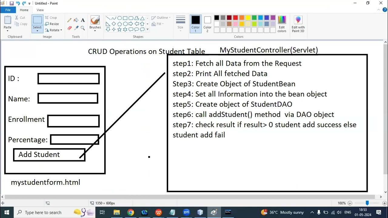 findAll Add Student Using Servlet JDBC(read all Data from database, add Student record) - YouTube