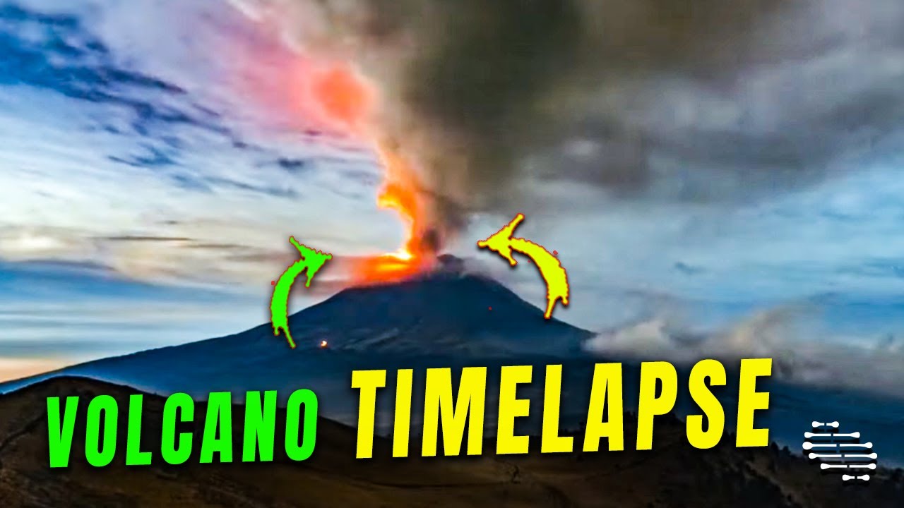 A Timelapse of an Active Volcano and the Majestic Sky Starry Display ...