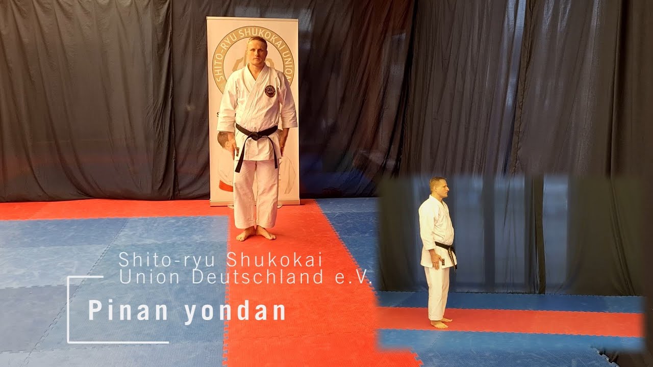 Pinan Yondan // Shito ryu // Kata with names of the techniques - YouTube