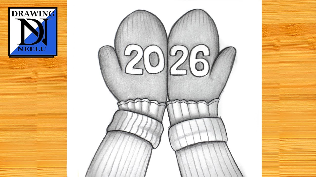 How to Draw a Happy New Year 2026 - Special drawing || Pencil Sketch ...
