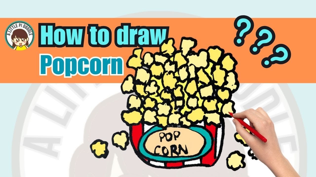 How To Draw Popcorn | Step by Step #25 - YouTube