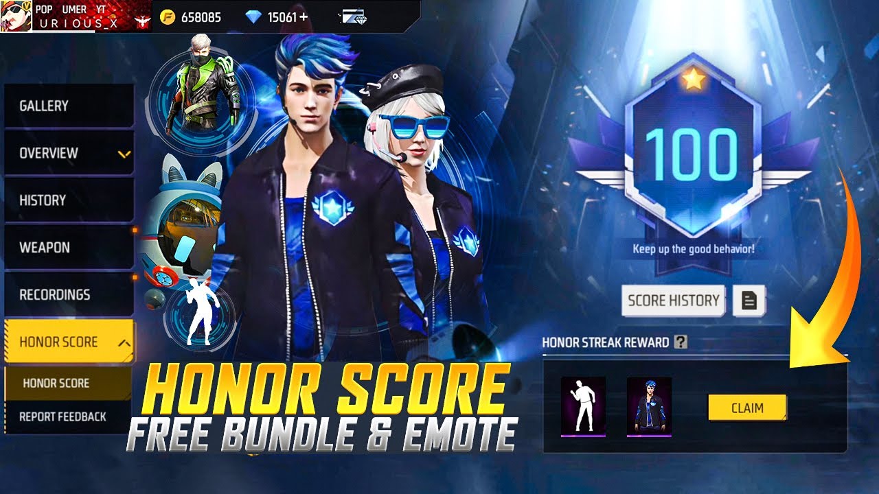 HONOR SCORE NEW REWARDS FREE FIRE | OB41 HONOR SCORE NEW FREE REWARDS ...