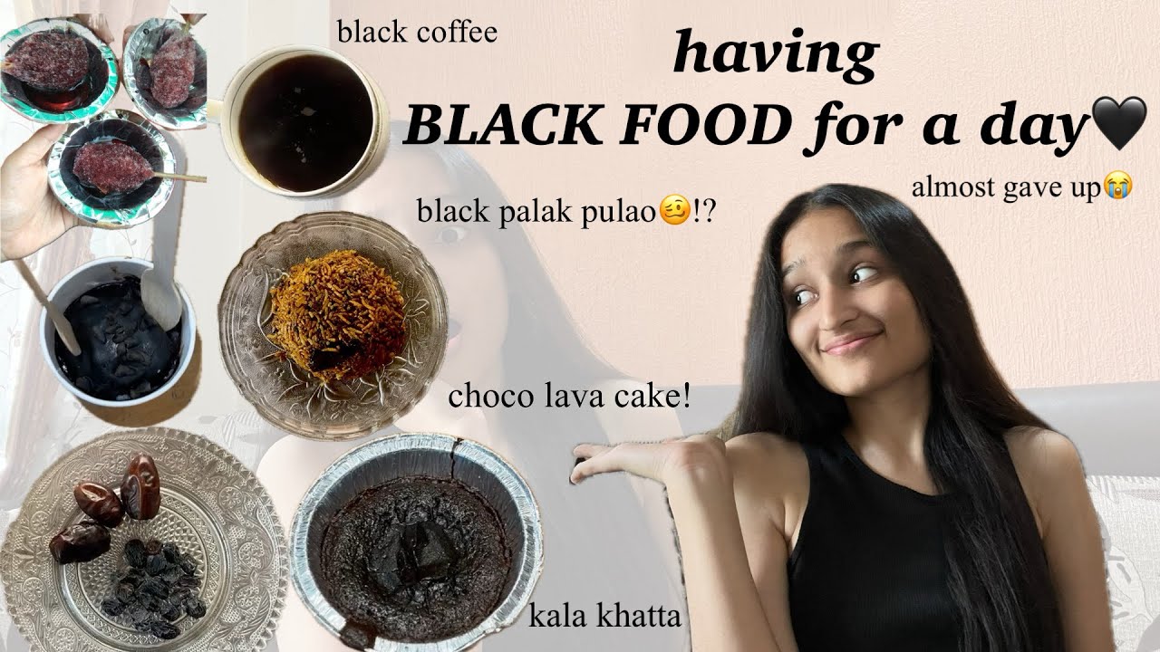 I ONLY HAD BLACK FOOD FOR AN ENTIRE DAY🖤 😱| FOOD CHALLENGE VIDEO | 2025 ...