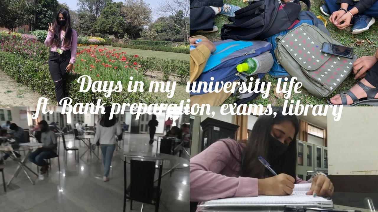 Days in the life of university student 🌱| Bank aspirant, library, exam ...