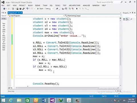 How to perform get set functions, property in C# - YouTube