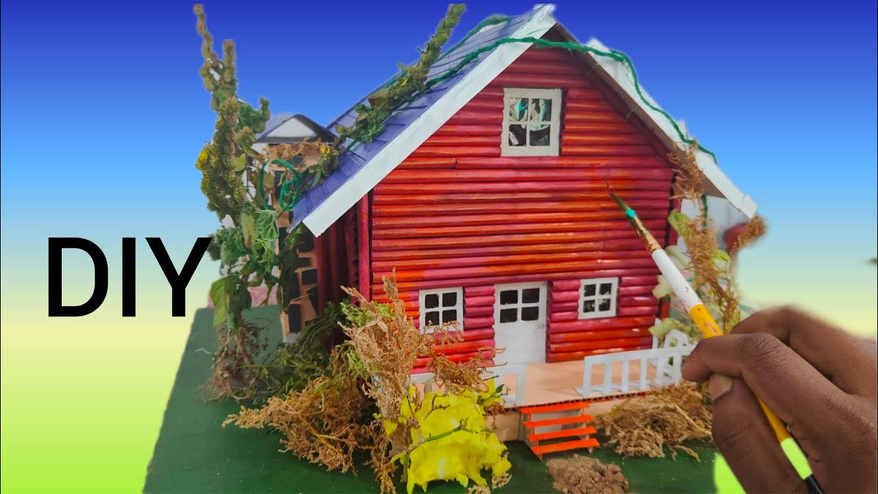 Making miniature house using cardboards and papers | DIY | - YouTube