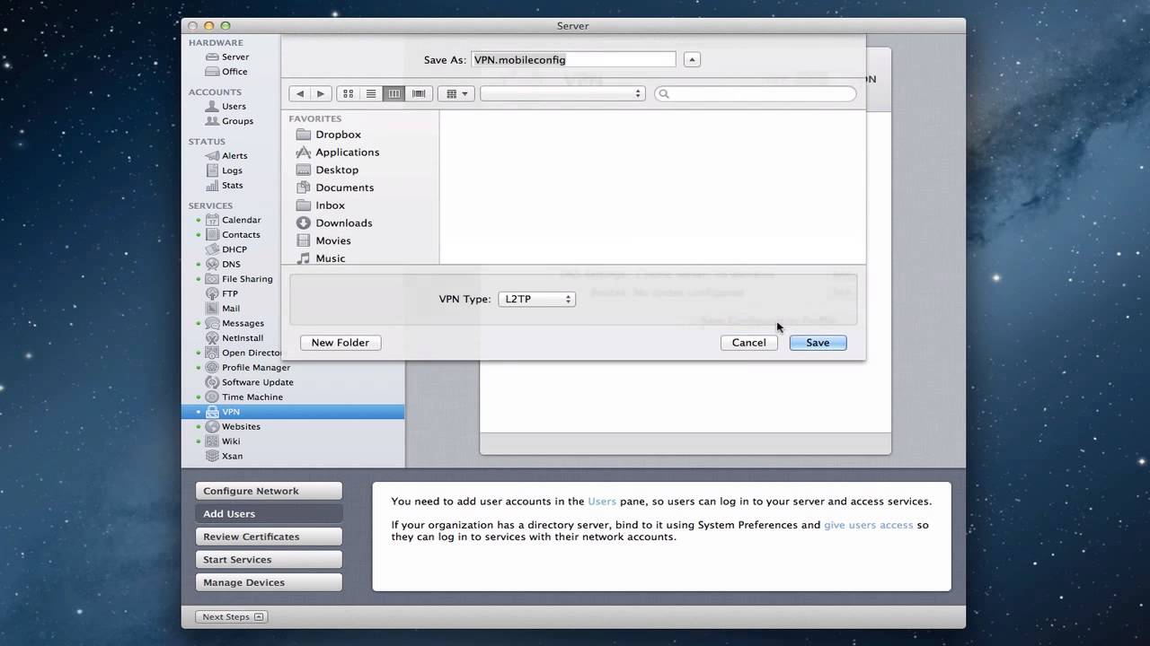 Mountain Lion Server Part 15: VPN - YouTube
