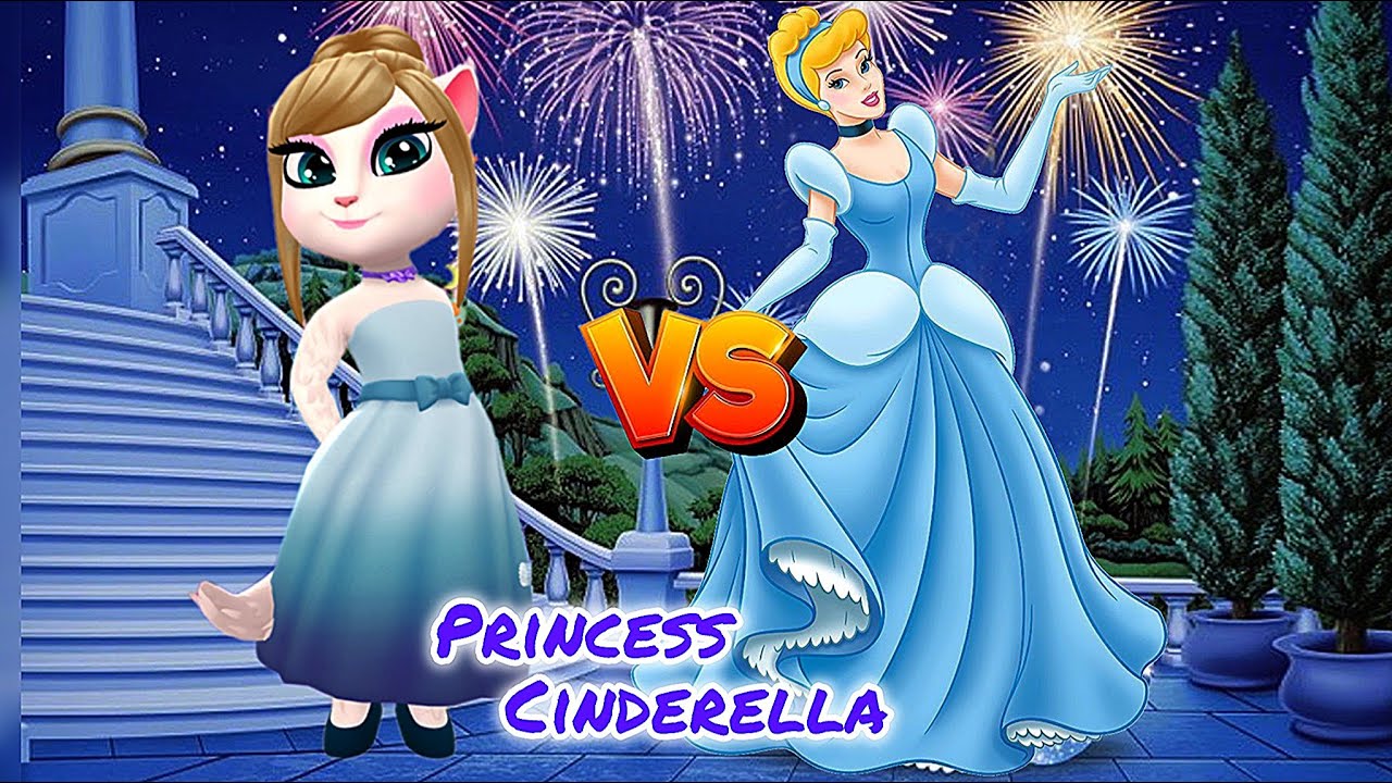 My Talking Angela 2 | Angela vs Princess Cinderella cosplay - YouTube