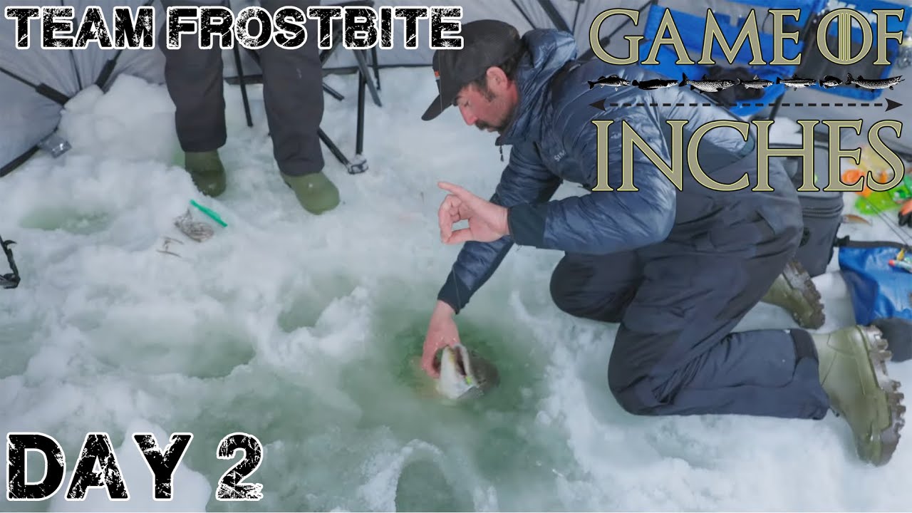 Game of Inches - Ice Fishing Competition - Team Frostbite - Day 2 - YouTube
