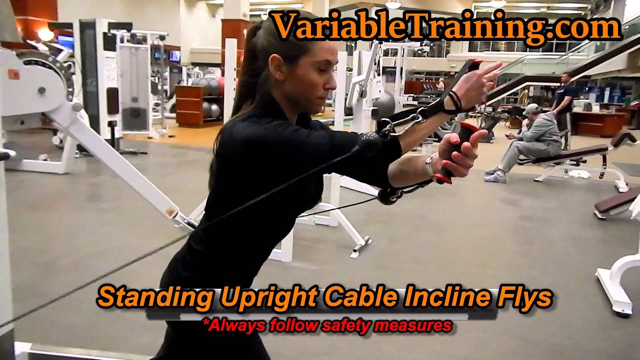 Standing Upright Cable Incline Flys - YouTube