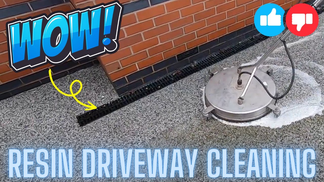 MOSSY Resin Driveway Cleaning | Pressure Washing - YouTube