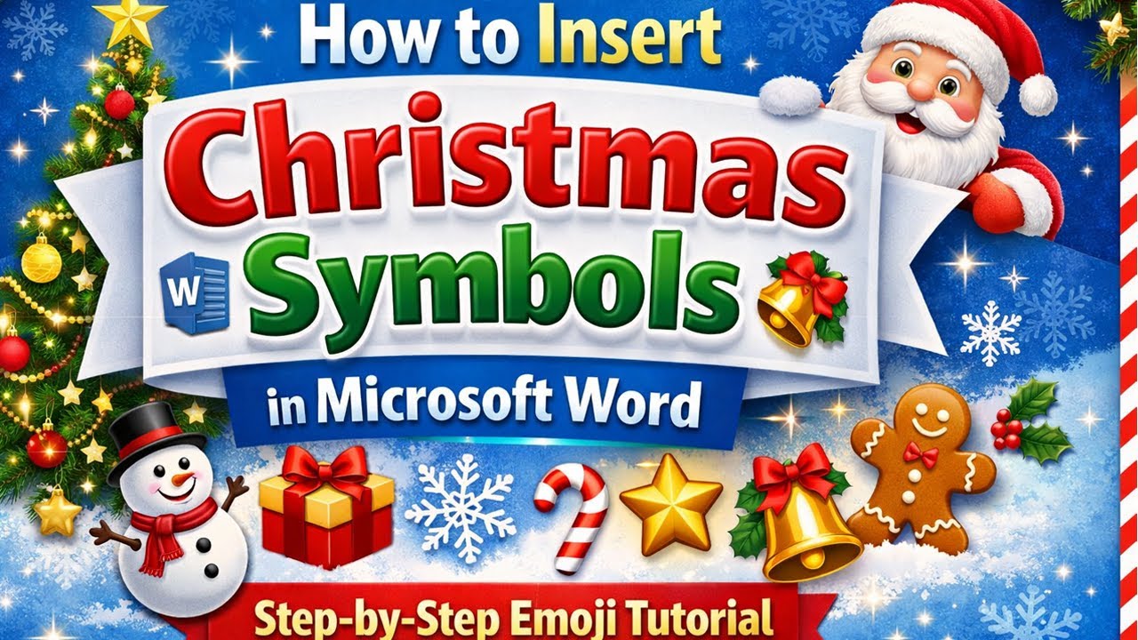 “How to Insert Christmas Symbols in Microsoft Word – Step-by-Step Emoji ...