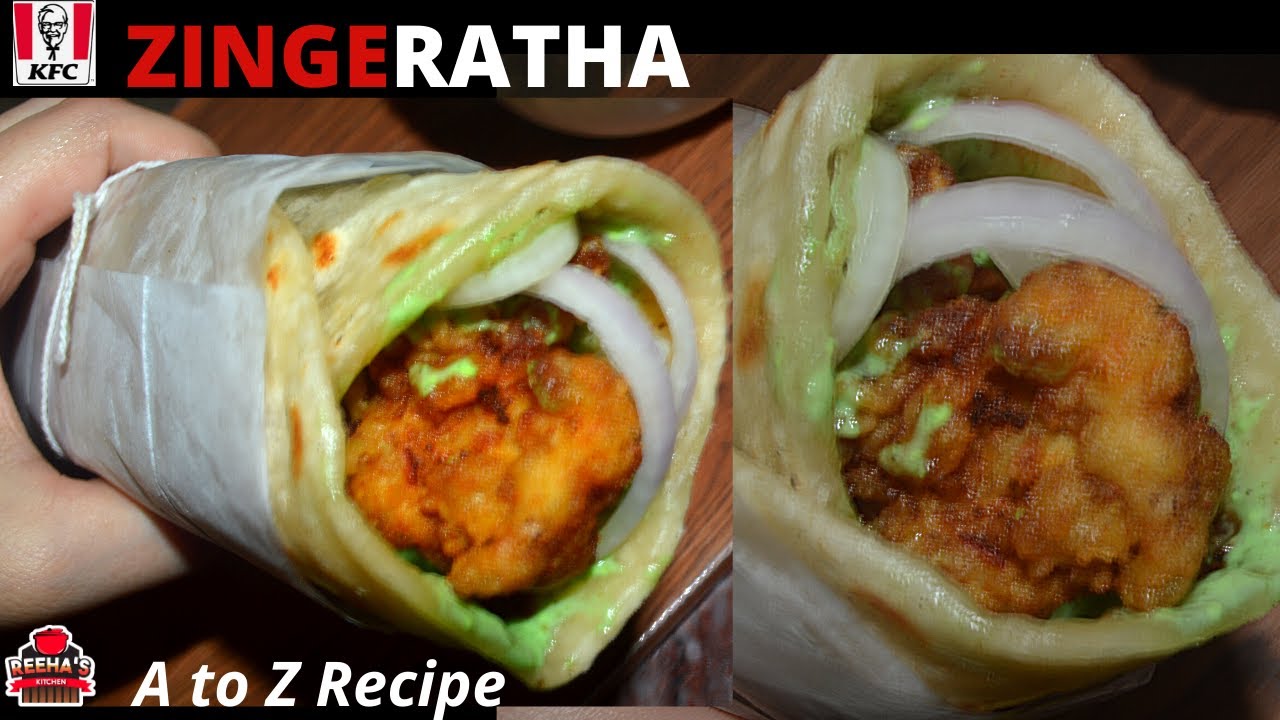 KFC Zingeratha ( Fariha's Cuisine) | Zinger Paratha Roll | Chicken ...